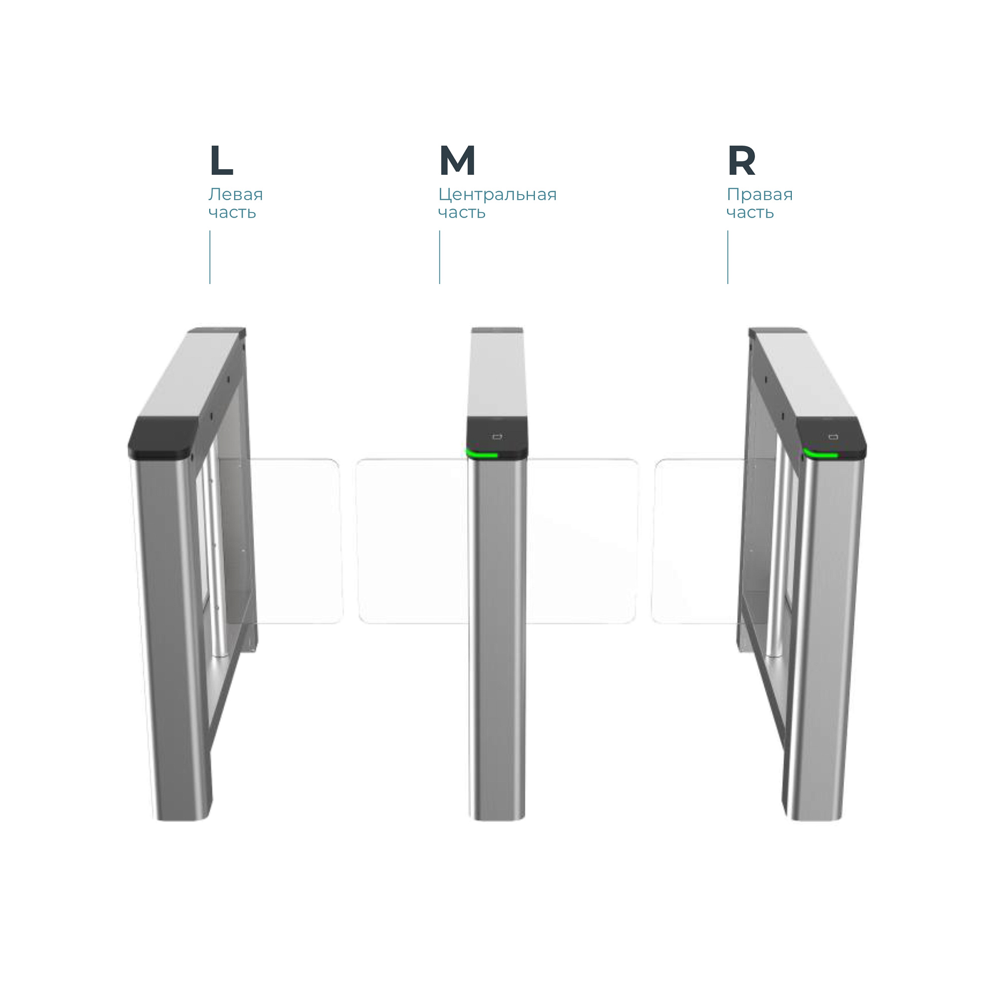 Hikvision DS-K3B220LX-L/Pg-Dp65 Тумбовый распашной турникет, левая тумба от компании Intant